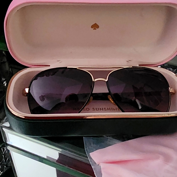 kate spade | Accessories | Kate Spade Hello Sunshine Aviators Black And ...